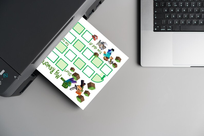 Minecrafter Reward Chart, Printable Gamer, Videos Game, Behavior Chart ...