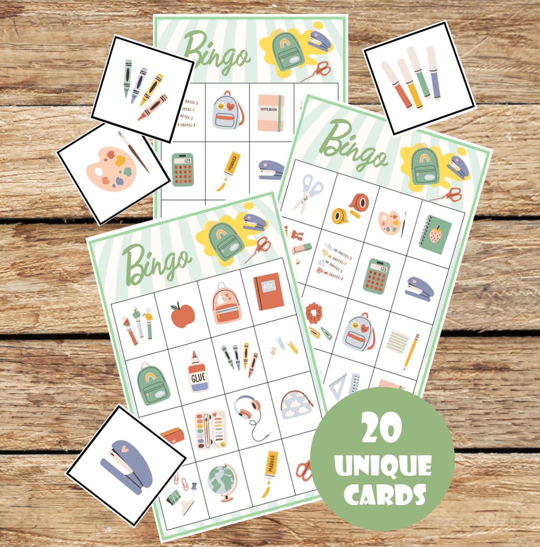 Bingo Lotto Birthday Game for Kids School Coloring Colored Activities ...