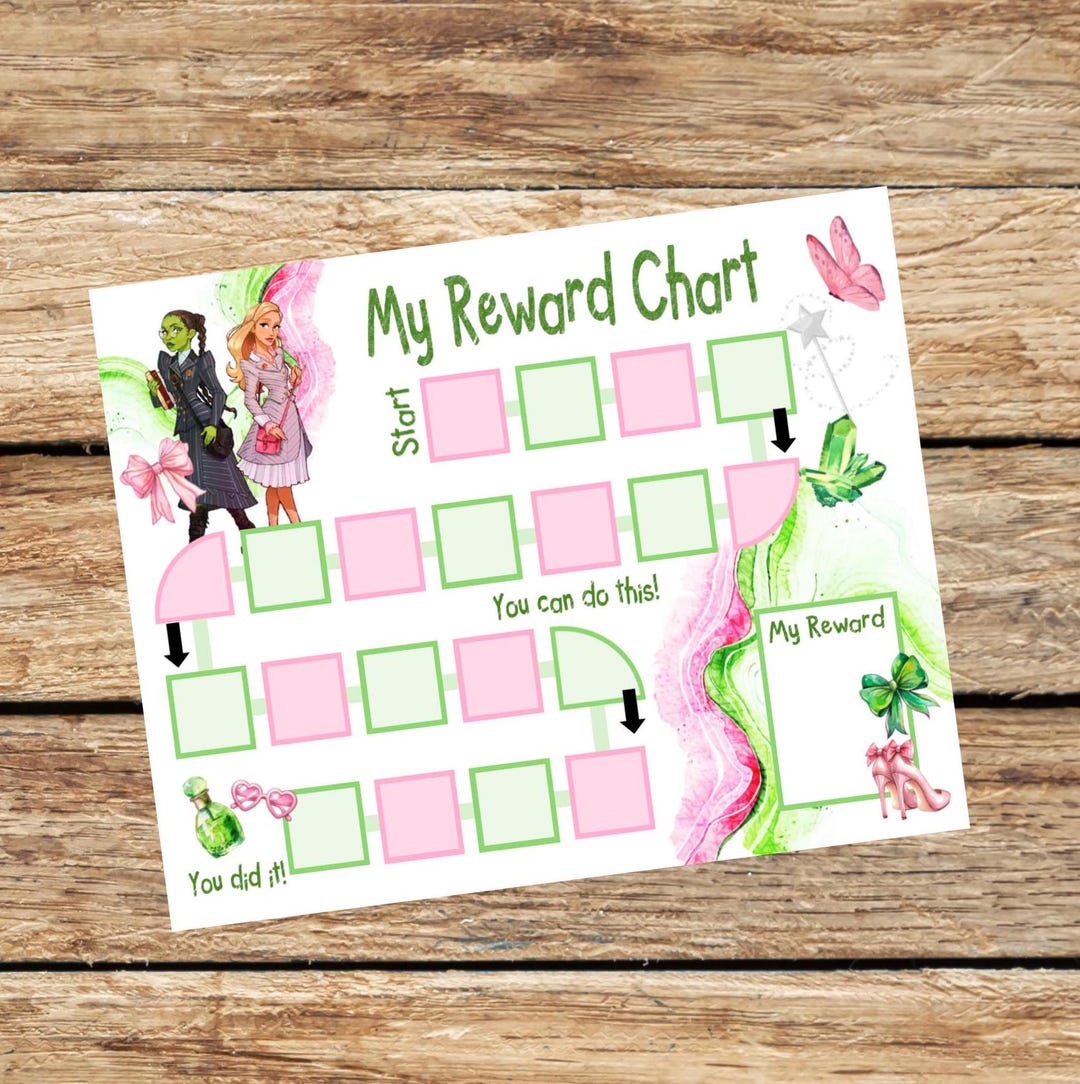 Wicked Reward Chart, Printable Behavior Chart, Daily Chore Chart, Kids ...