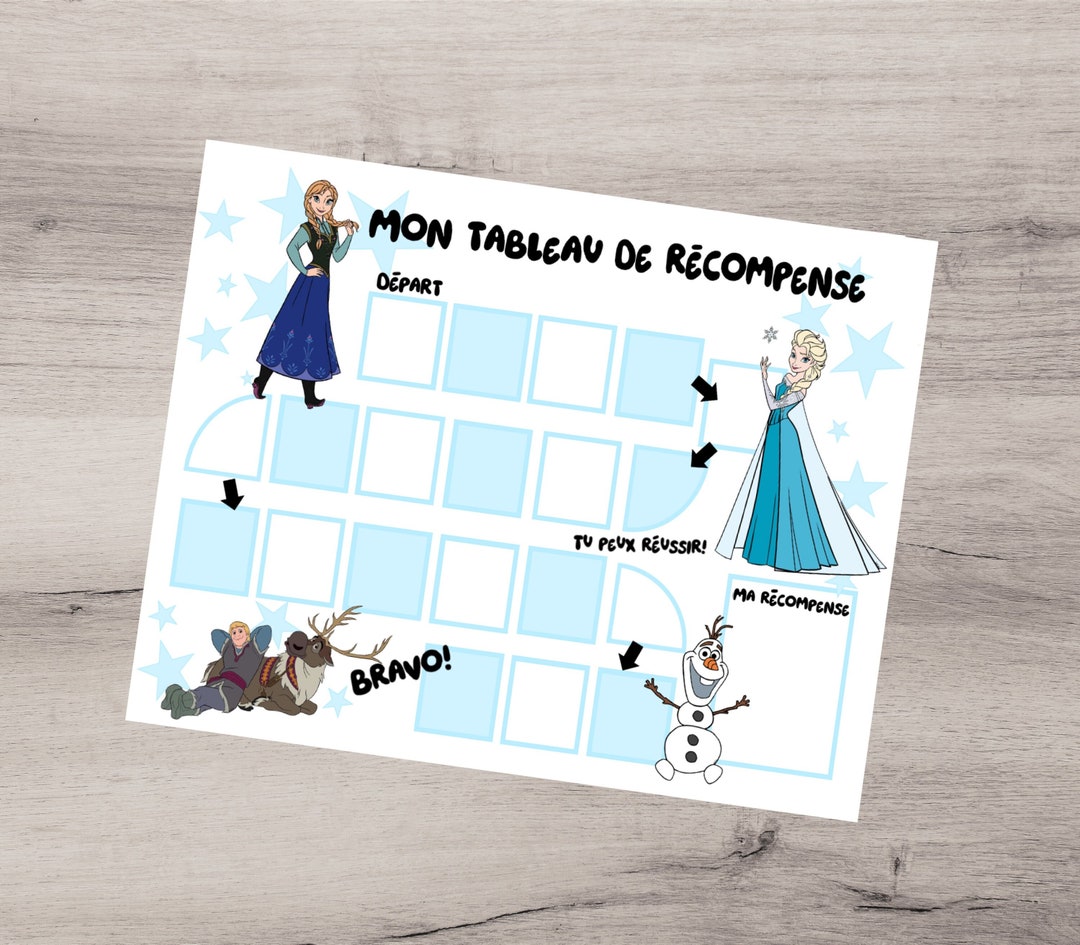Motivational Reward Chart for Children / Digital File to Print Snow ...