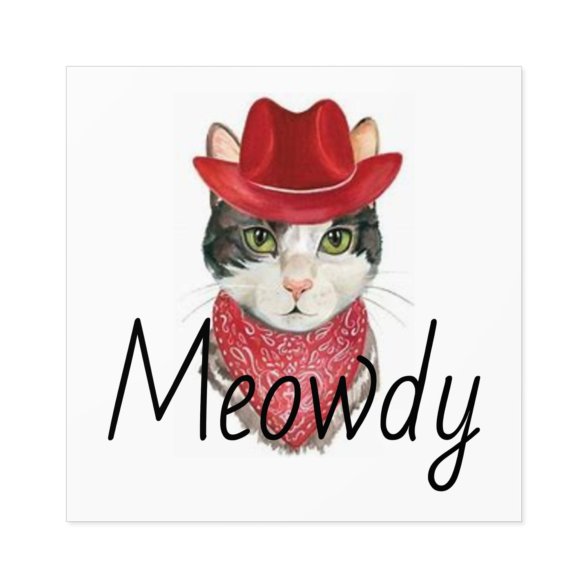 Meowdy Vinyl Sticker - Etsy