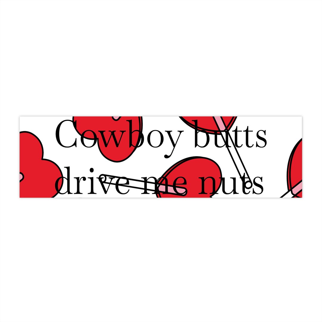 Cowboy Butt Bumper Sticker - Etsy
