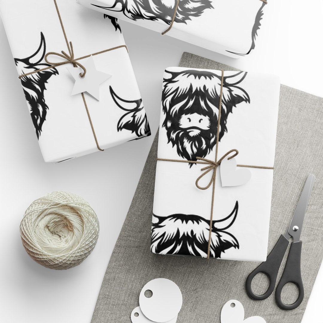 Highland Cow Wrapping Paper - Etsy