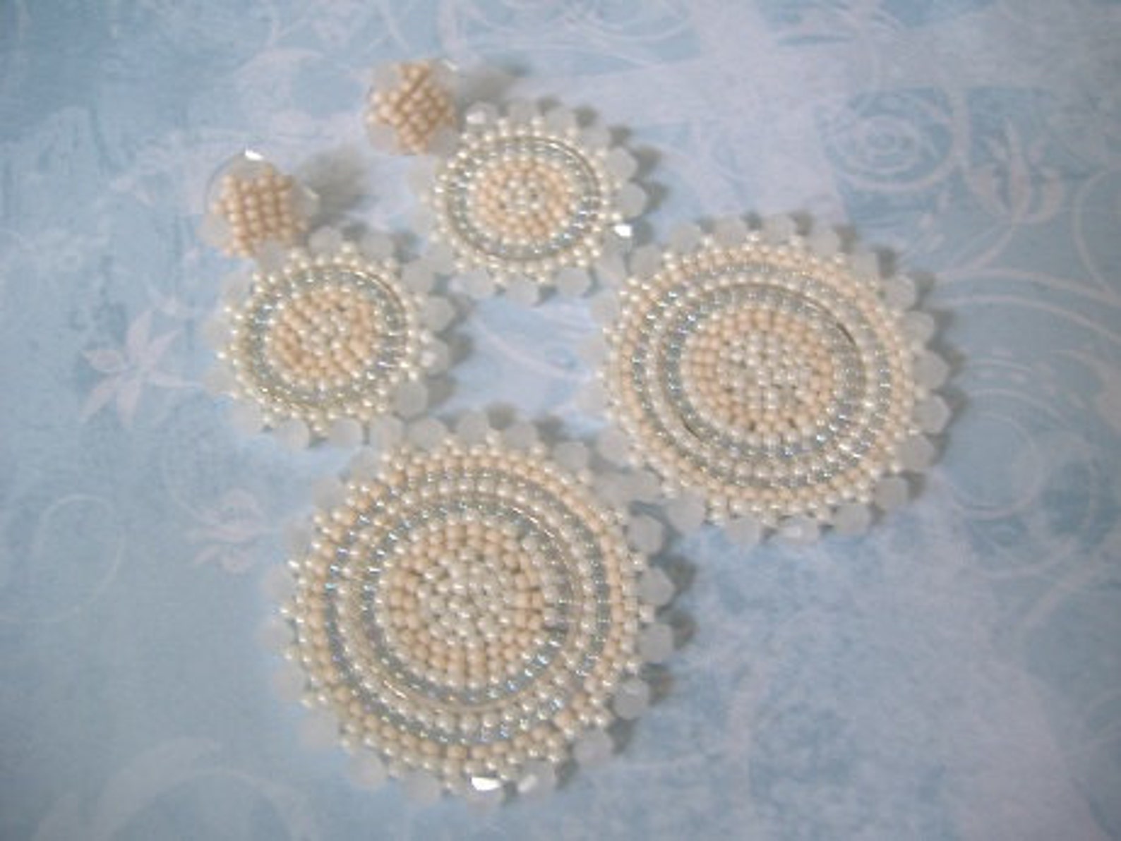 Wedding Earrings Seed Bead Post Earrings Crystal Opal - Etsy