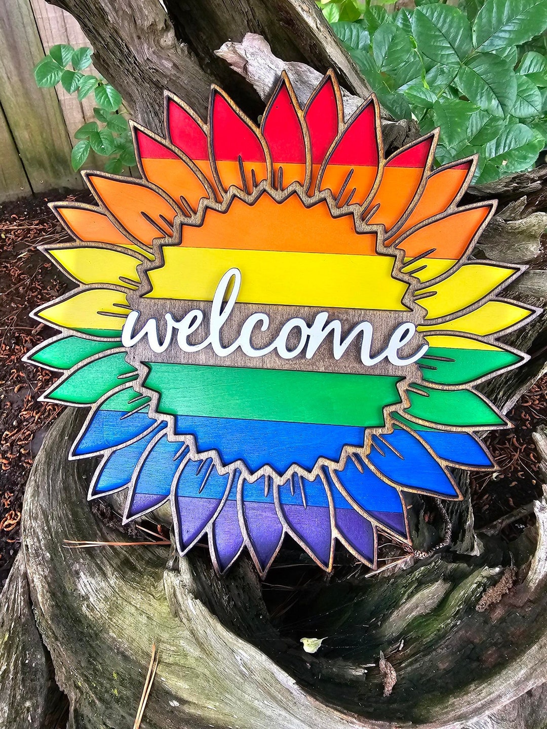 Rainbow Pride Welcome Sign - Etsy