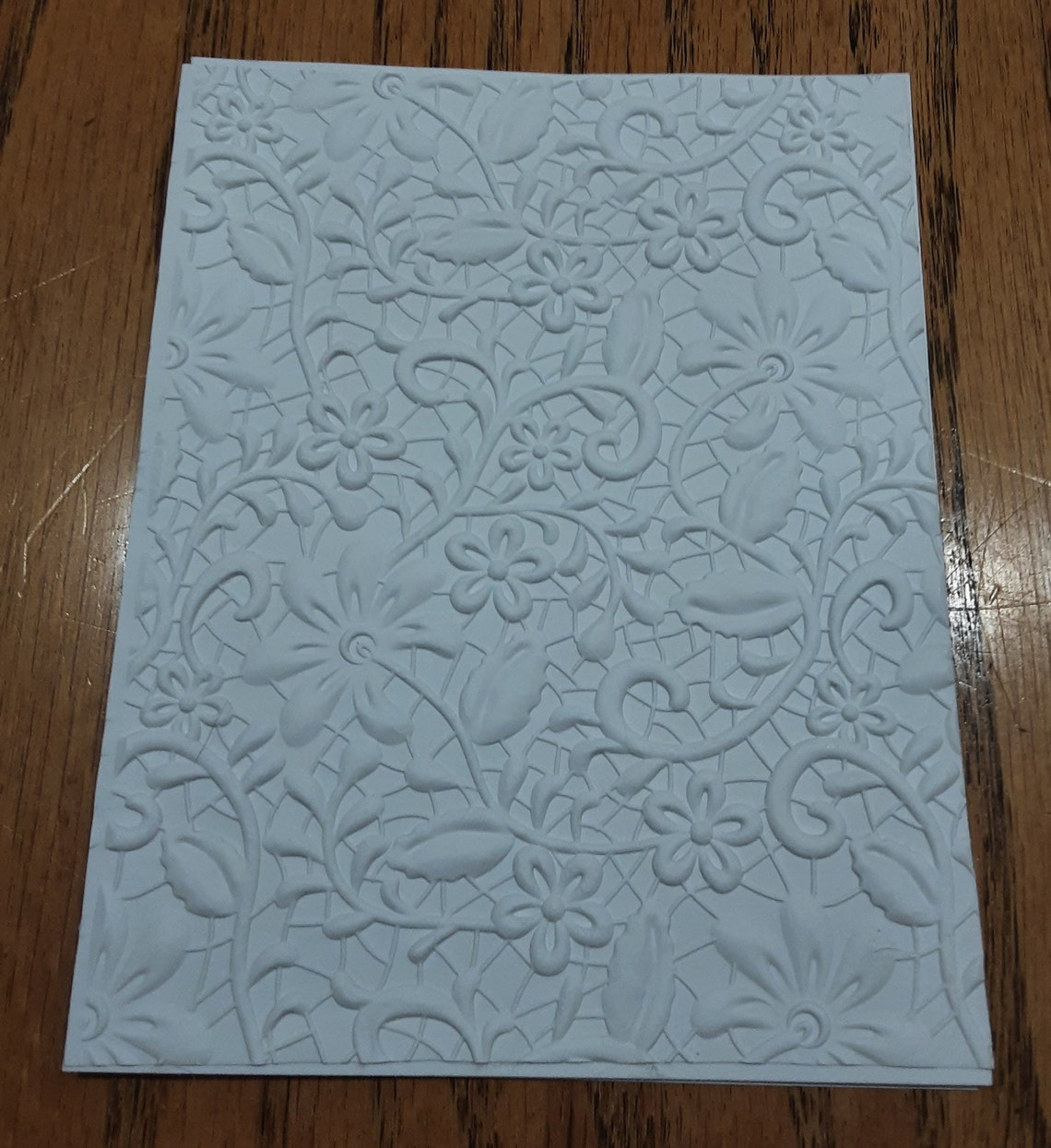 Emboss Cards, Set, 3D Emboss Flowers and Lace White, Thank You, Wedding ...