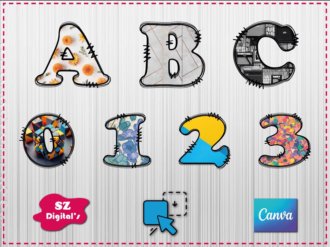 Create Custom Doodle Alphabet on CANVA With Commercial Use, Drag & Drop ...