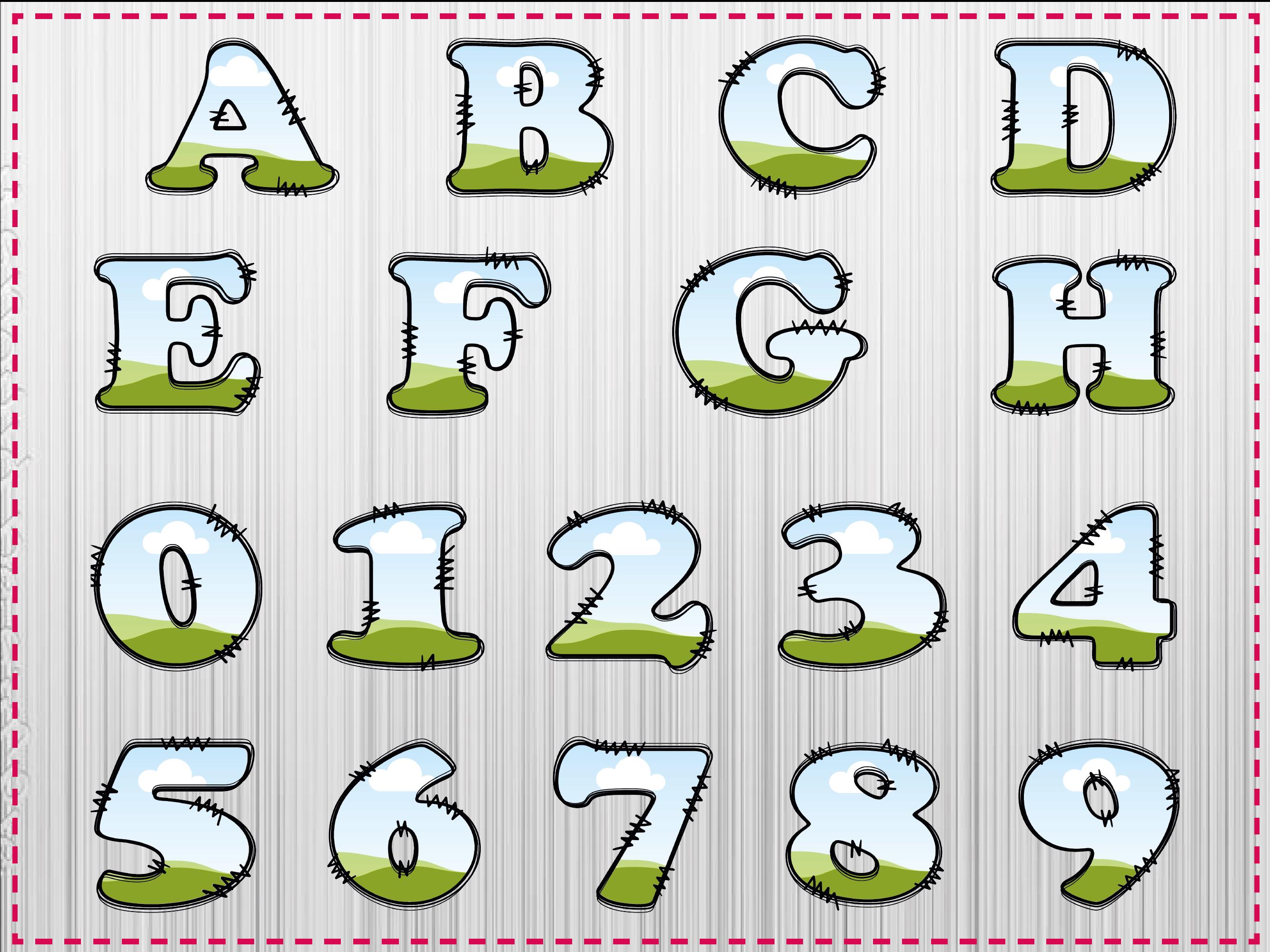 Create Custom Doodle Alphabet on CANVA With Commercial Use, Drag & Drop ...