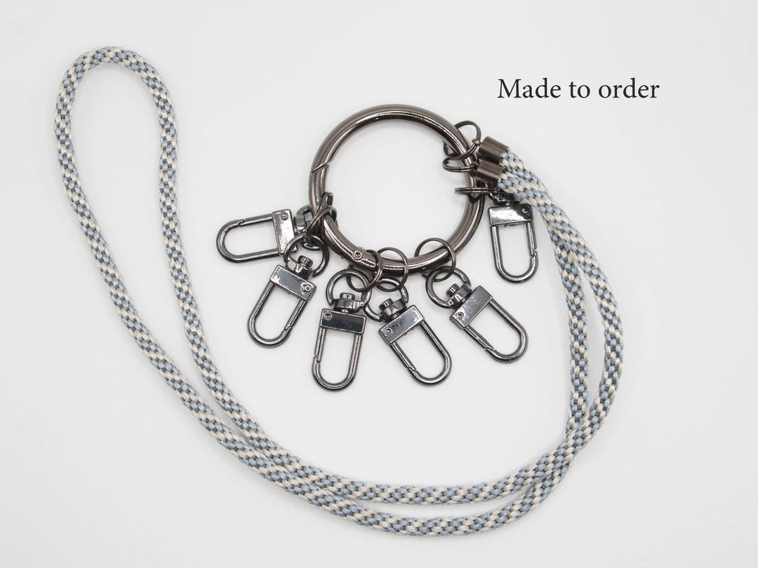Necklace Chain Braided Lanyard for Maker's Tool Rings Greyscale - Etsy