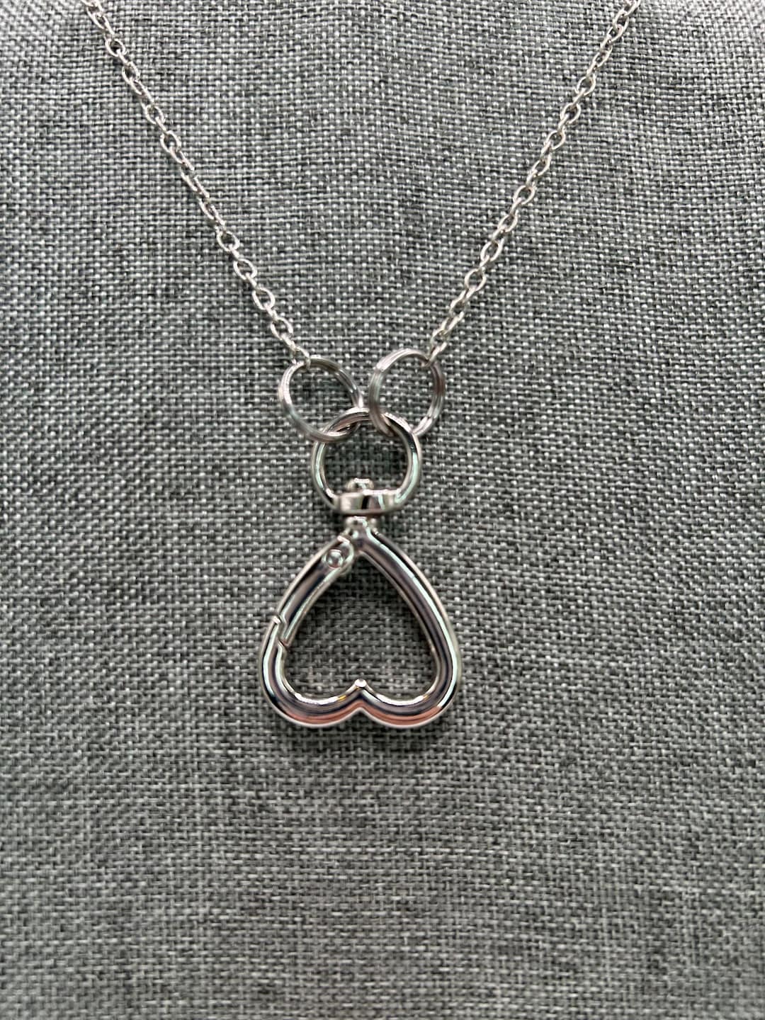 Heart Shaped Fidget Holder Necklace for Kids **fidget Not Included ...