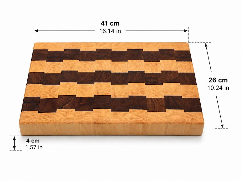Walnut & Fir End Grain Cutting Board | Handmade Butcher Block | Thick ...