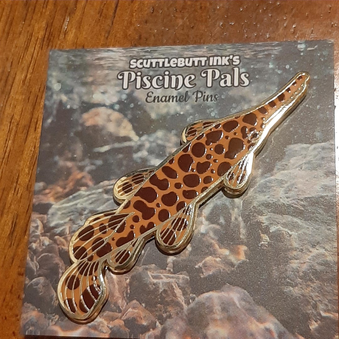 Spotted Gar Enamel Pin Fishkeeper Fish Aquarium - Etsy