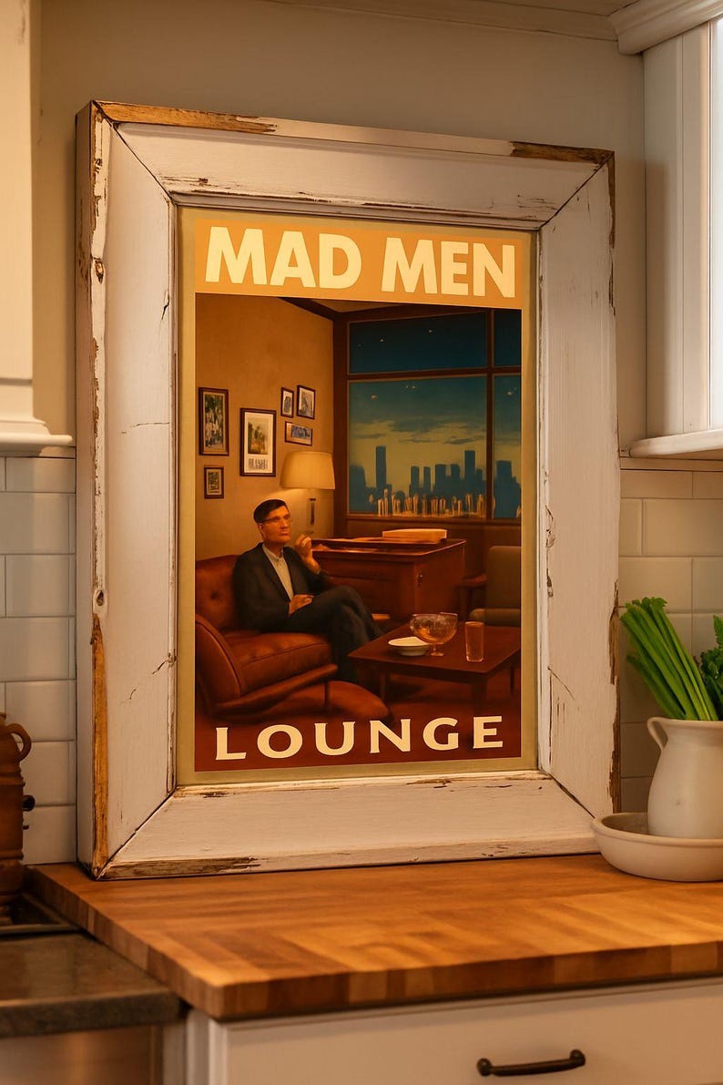 Mad Men Vintage Poster, Digital Poster, Retro Wall Art, 1960s Decor ...