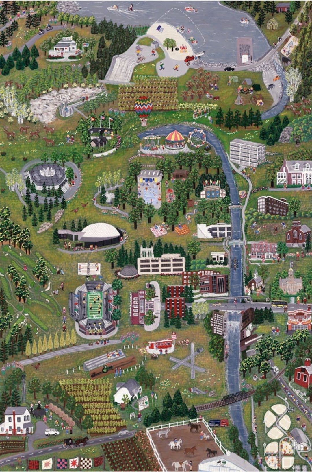 Iowa City "the River" Lithograph Print: Iowa Artist, Unframed/framed - Etsy