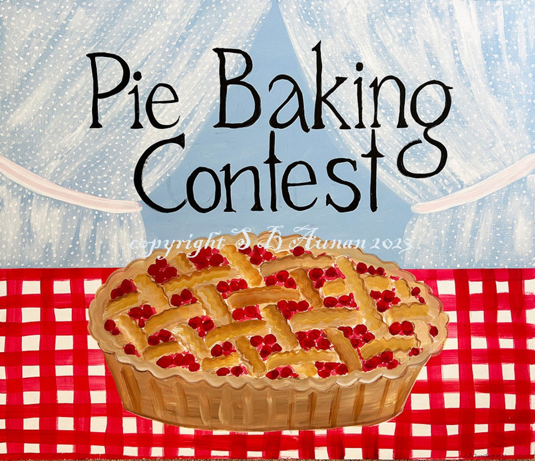 2 Pie Baking Contest Signs, Digital Downloads, Original Paintings - Etsy