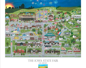Iowa State Poster - Etsy