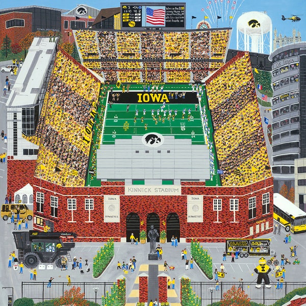 University of Iowa Kinnick Stadium - Etsy