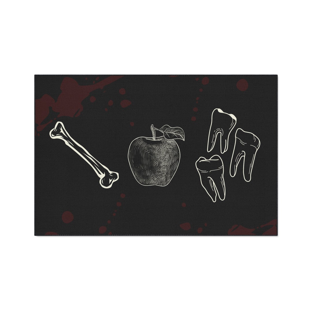 Bon Appetit, Bone Apple Teeth, Horror, Home Deocr, Clock, Kitchen, Dark ...