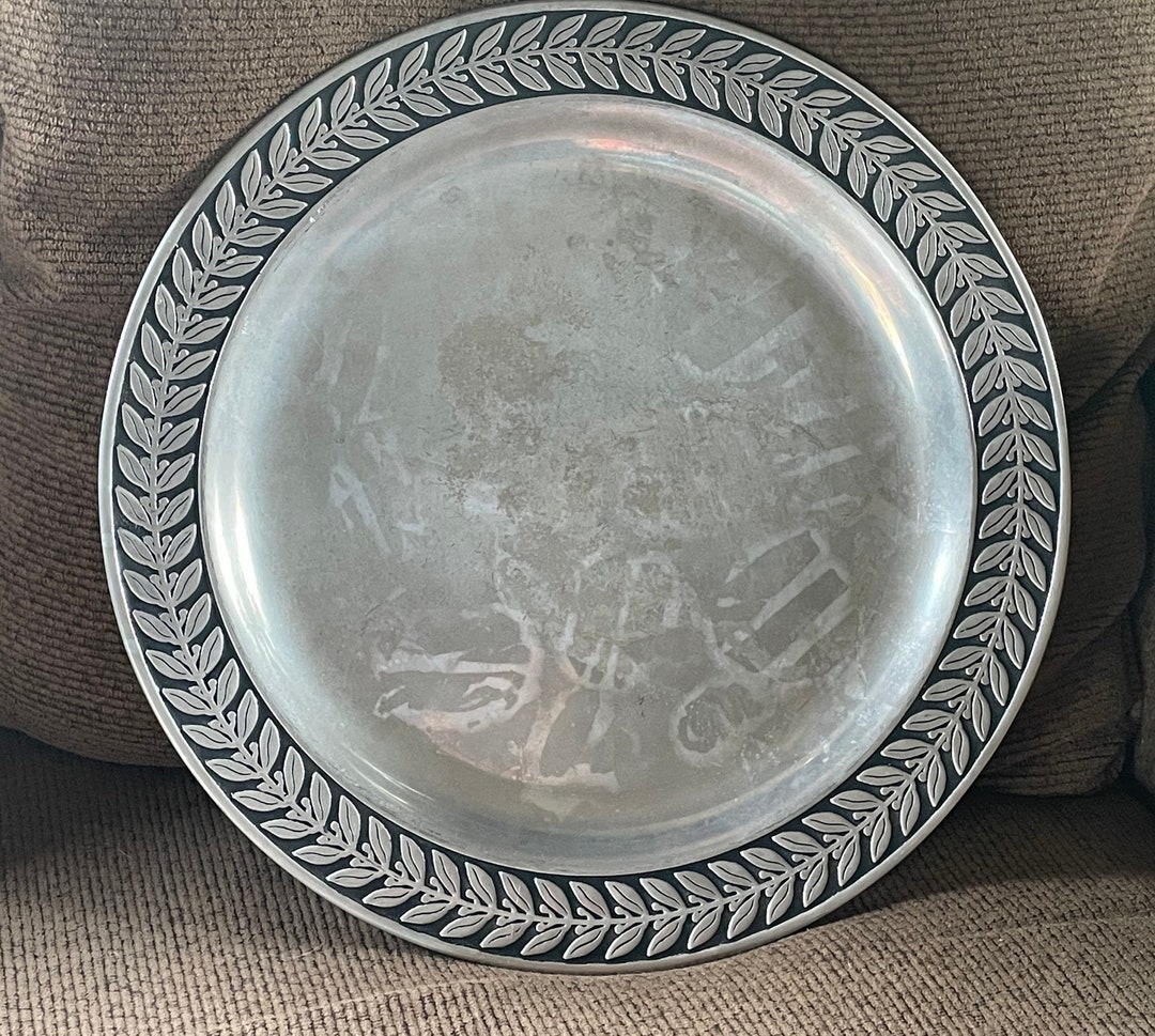 Vintage Wilton 14" Round Serving Dish Platter Armetale RWP Laurelberry ...