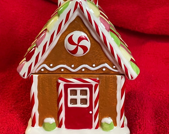 Gingerbread House Porcelain Tealight Candle Holder, Holiday Candle ...