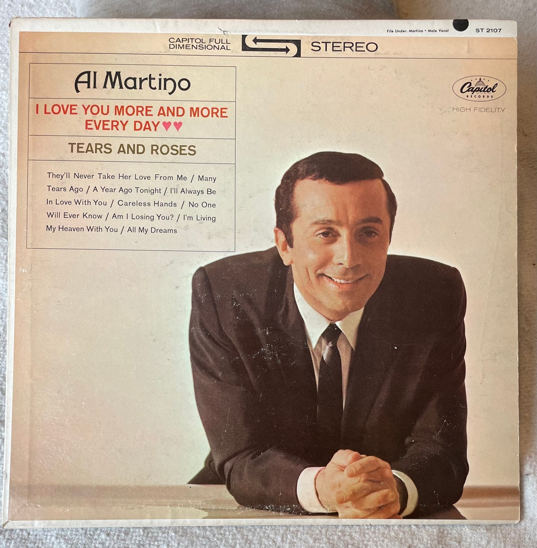 Vintage Album Al Martino Tears and Roses Love Songs Record Album Vinyl ...