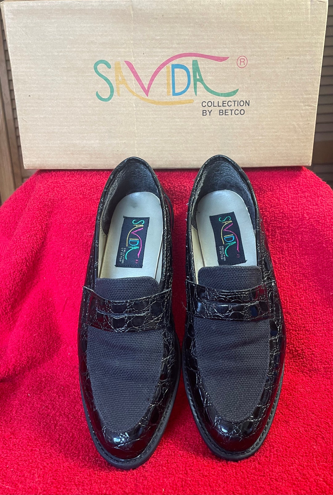 Vintage Women's Black Penny Loafers 6.5 Narrow Savida-collection by ...