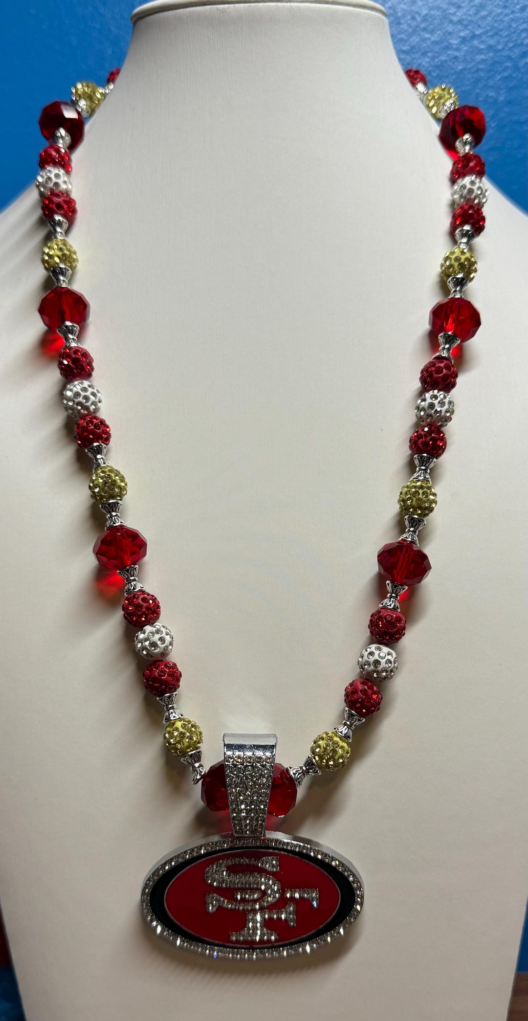 San Francisco 49ers Bling Pendant Necklace - Etsy