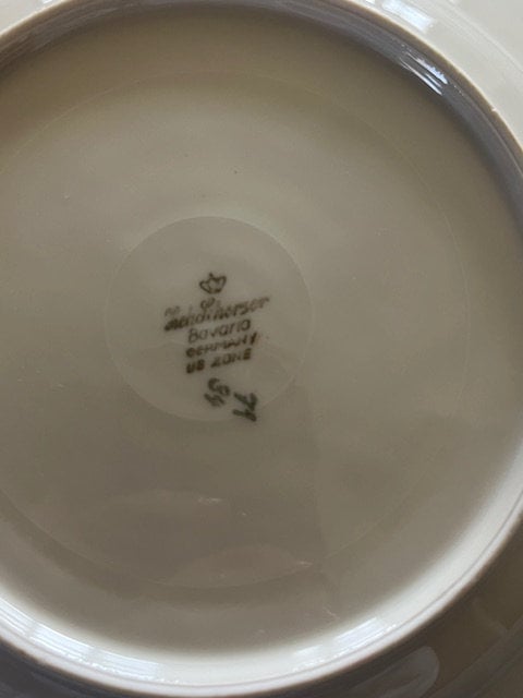 Vintage Zeh Scherzer Bavaria US Zone China 9 1/2 Inch Dinner Plate ...