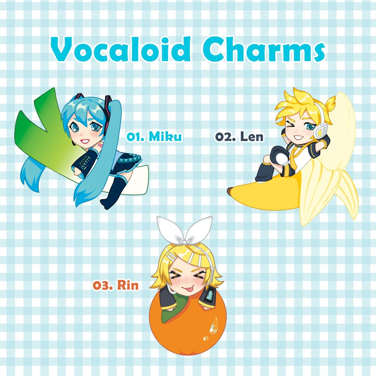 Vocaloid Acrylic Epoxy 2 Double-sided Charms - Etsy