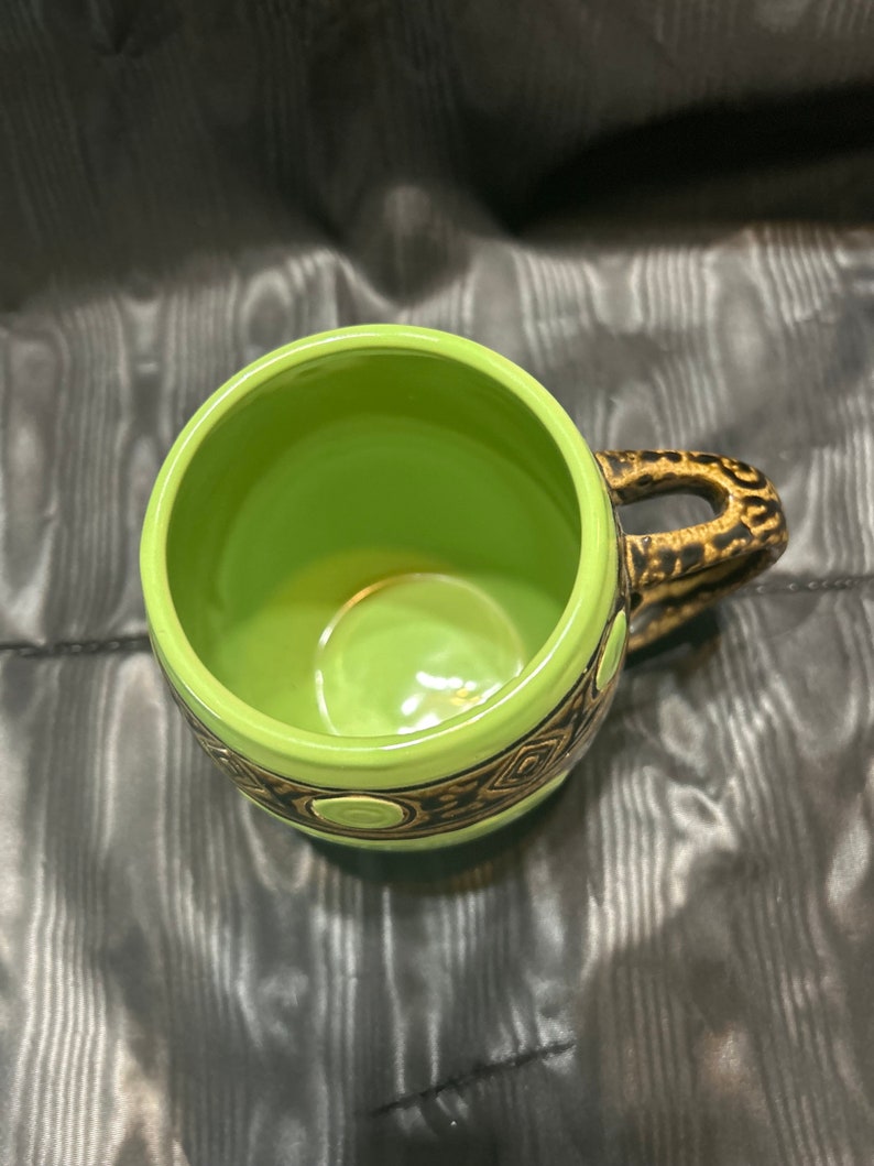 Always Azul Pottery Hummingbird Coffee Mug Brown Green Ceramic Textured ...