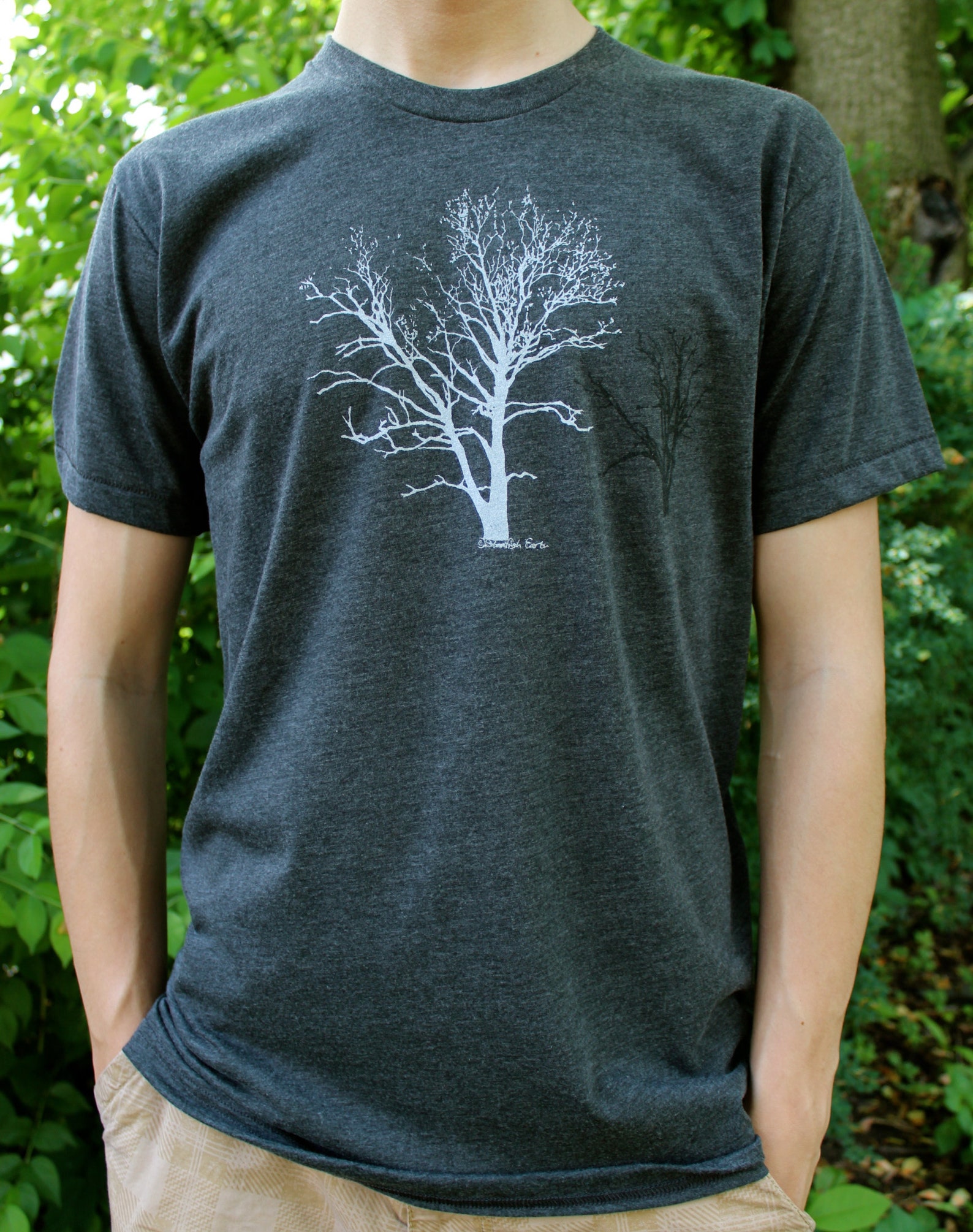 Crew Neck Sycamore Tree Tshirt Heather Gray - Etsy