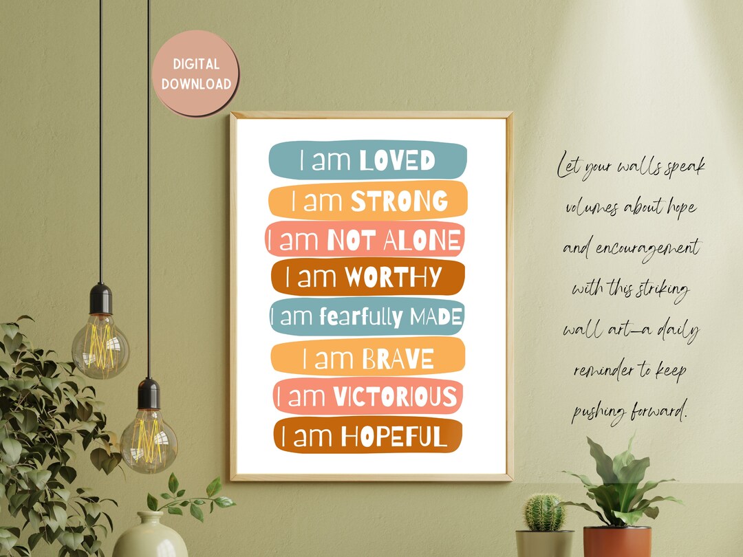 Affirmations for Kids, Classroom Posters, I Am Affirmations, Playroom ...