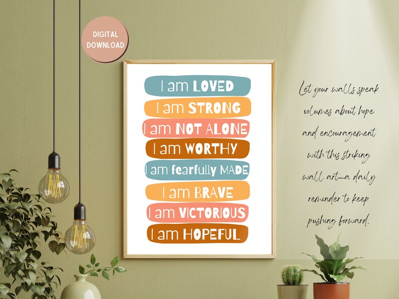 Affirmations for Kids, Classroom Posters, I Am Affirmations, Playroom ...