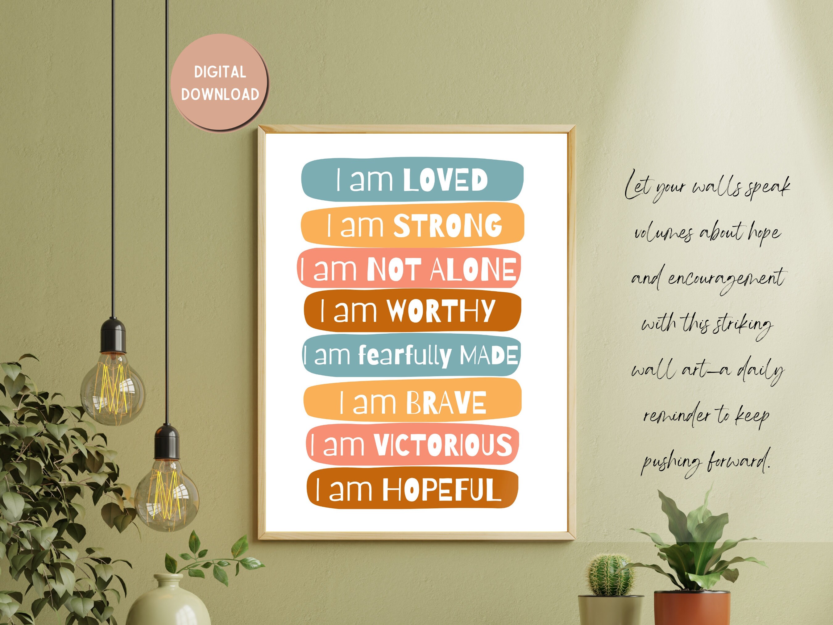 Affirmations for Kids, Classroom Posters, I Am Affirmations, Playroom ...