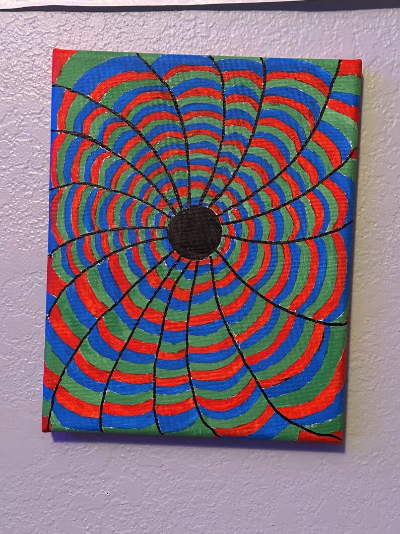 Trippy Illusion Art Mess With Your Eyes Acrylic Art - Etsy
