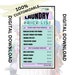 Editable Laundry Service Price List, Canva Laundry Shop Advertising ...