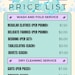 Editable Laundry Service Price List, Canva Laundry Shop Advertising ...
