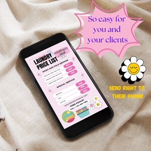 Editable Laundry Service Price List, Customizable Laundry Service ...