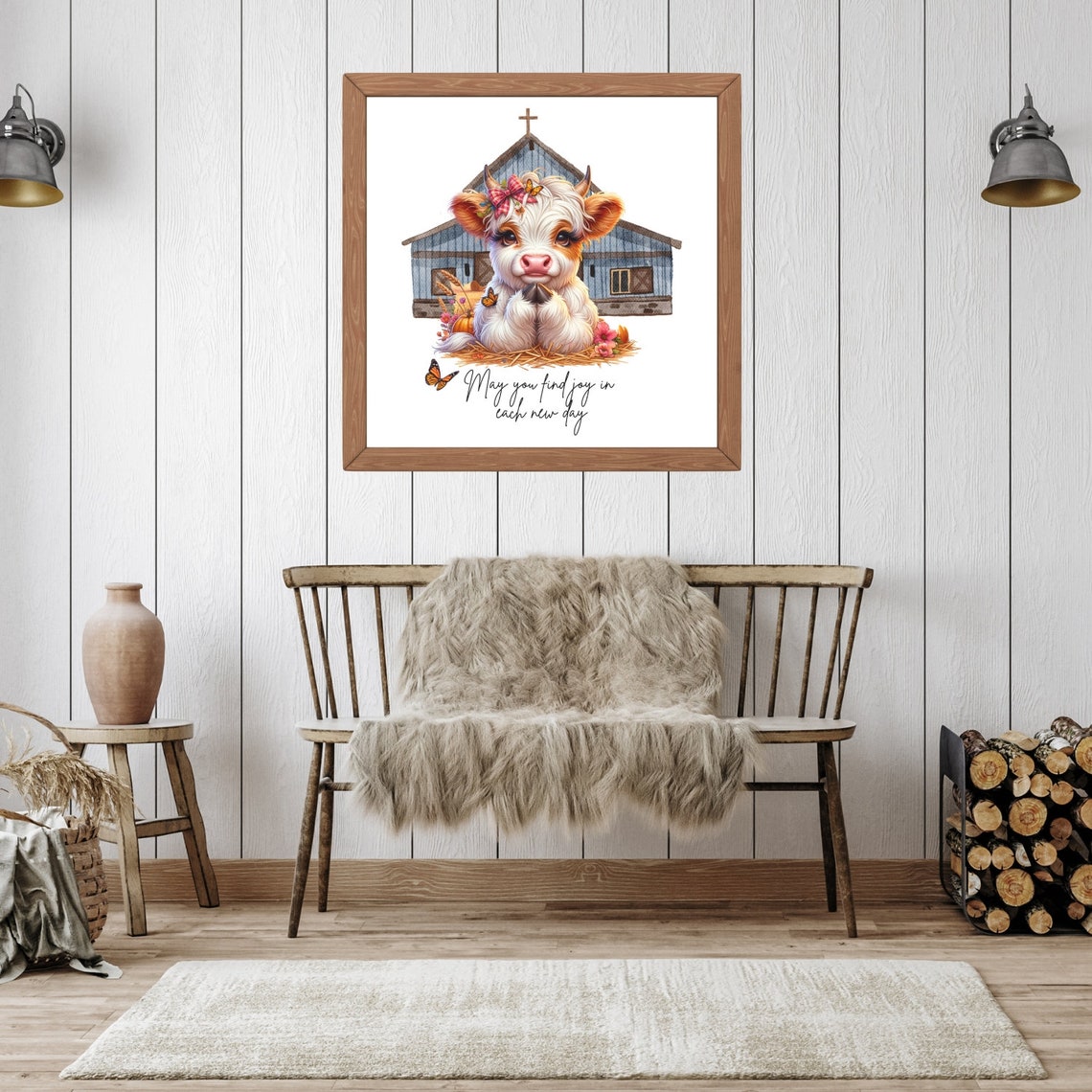 Praying Highland Cow Png, Fall Png, Cow Png, Digital Download, Cow ...