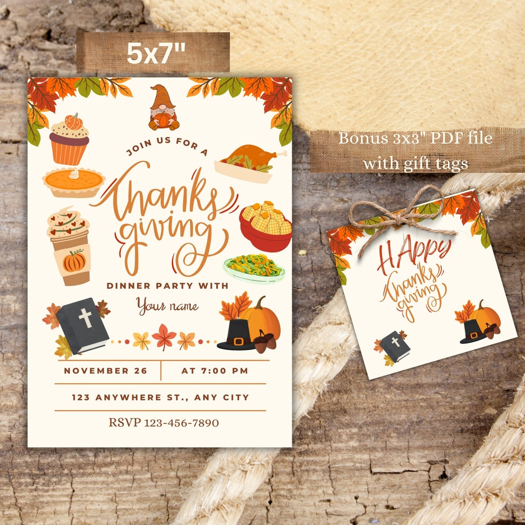 Personalized Thanksgiving Invitation Friendsgiving Invitation ...
