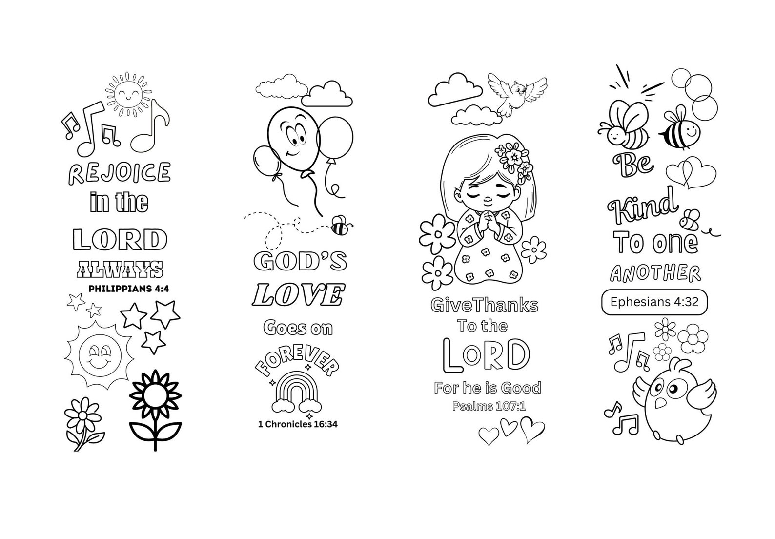 Bible Verse Bookmarks Activity Coloring for Children- With a Freebe ...