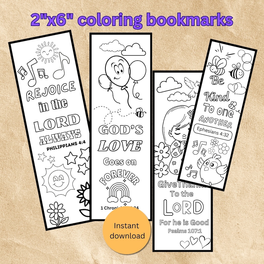 Bible Verse Bookmarks Activity Coloring for Children- With a Freebe ...