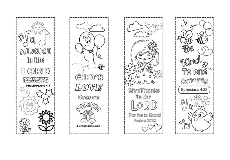 Bible Verse Bookmarks Activity Coloring for Children- With a Freebe ...