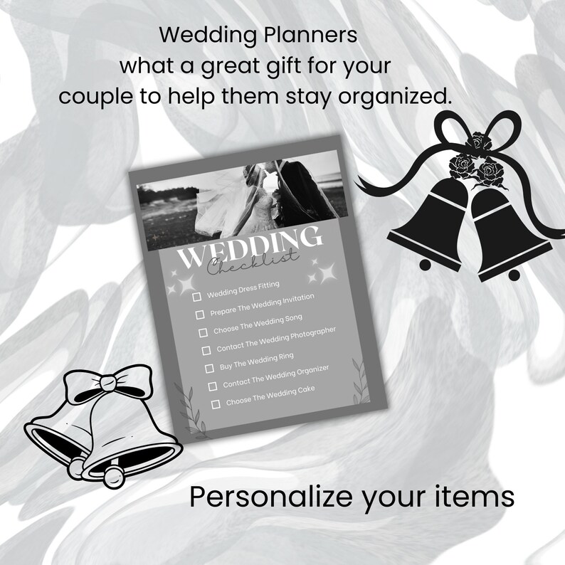 Simple Wedding Checklist Printable Canva Template, Canva Editable ...