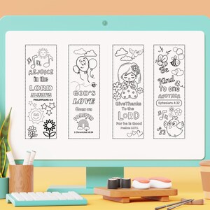 Bible Verse Bookmarks Activity Coloring for Children- With a Freebe ...