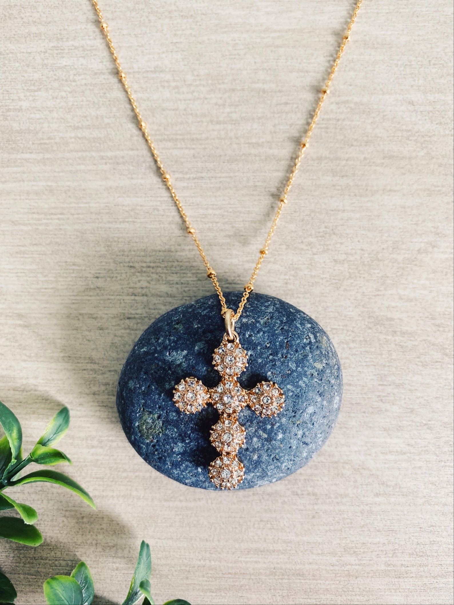 Pave Crystal Cross Pendant Necklace - Etsy