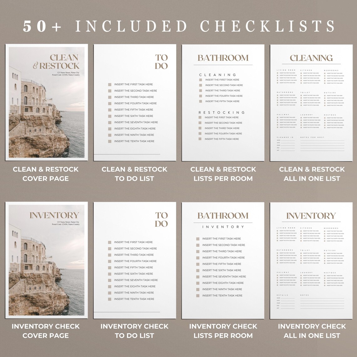 Airbnb Cleaning Checklist Bundle for Airbnb Host Customizable Checklist ...