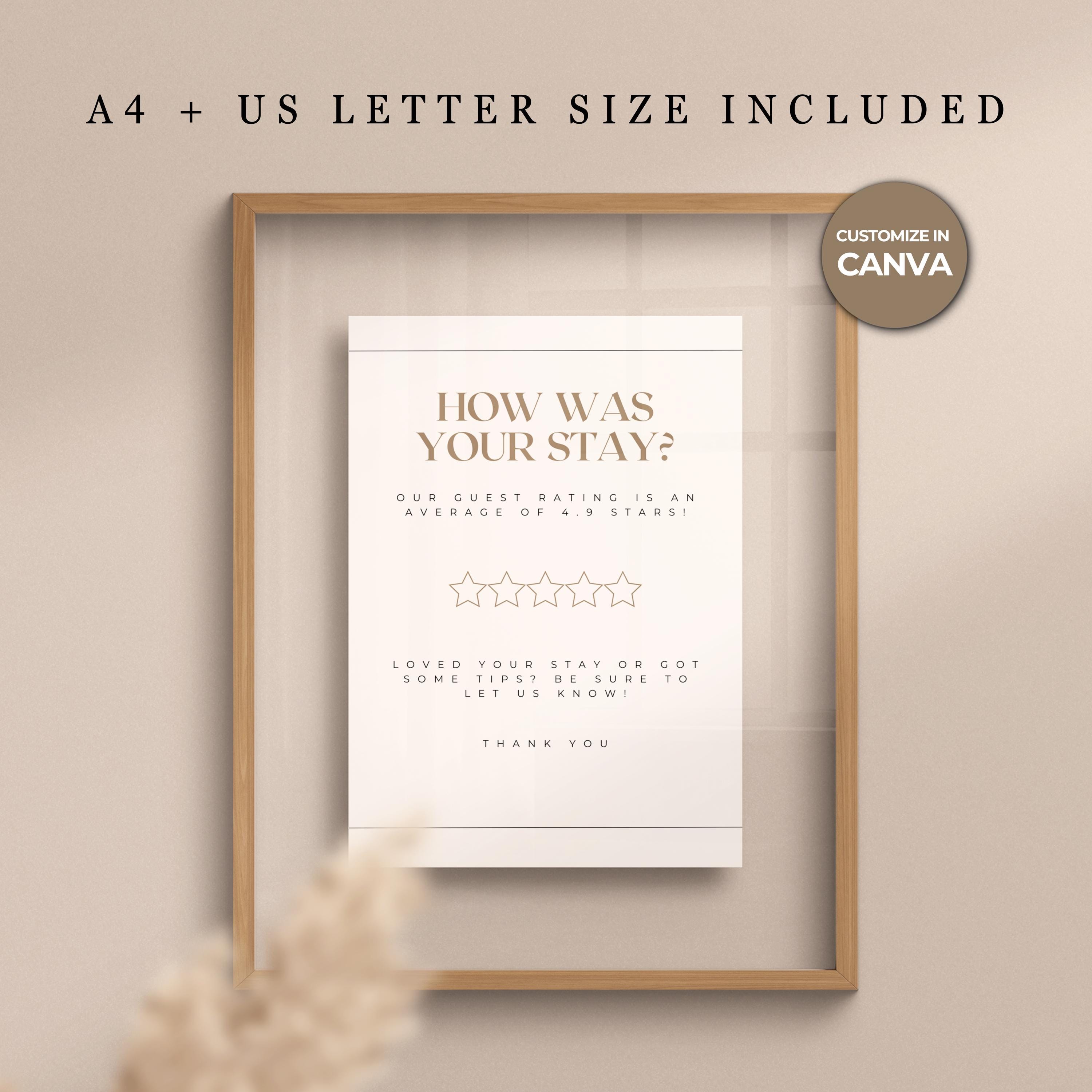 Airbnb Welcome Sign Bundle for Airbnb Host Customizable Wall Signs ...