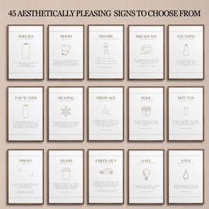 Airbnb Welcome Sign Bundle for Airbnb Host Customizable Wall Signs ...