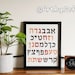 Aleph Bet Chart | Hebrew Alphabet | Alef Bet | Alef Beis Poster ...